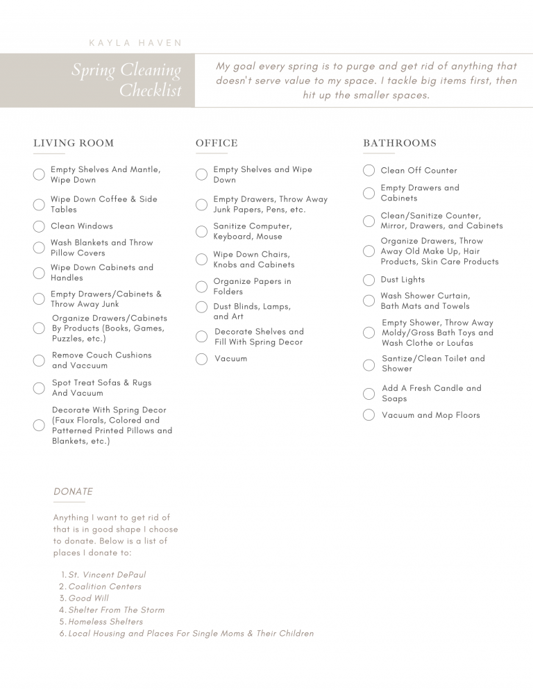 Spring Cleaning: How To Efficiently Clean Your Home — Kayla Haven